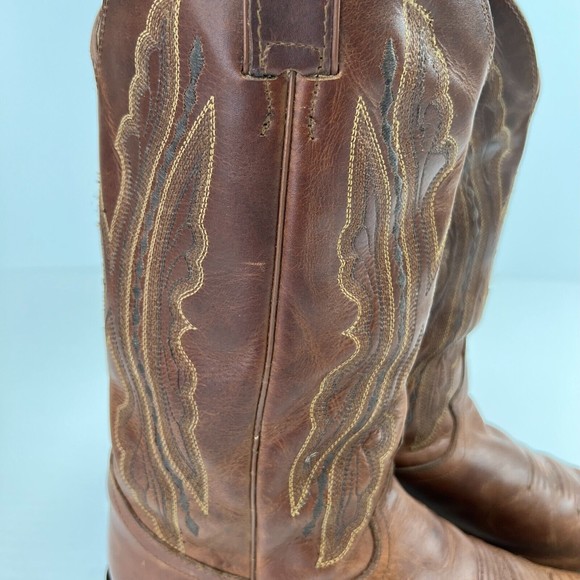 Justin Boots | Shoes | Justin Boots Mens 9 Ee Leather Distressed Western Rodeo Cowboy Saltillo ...